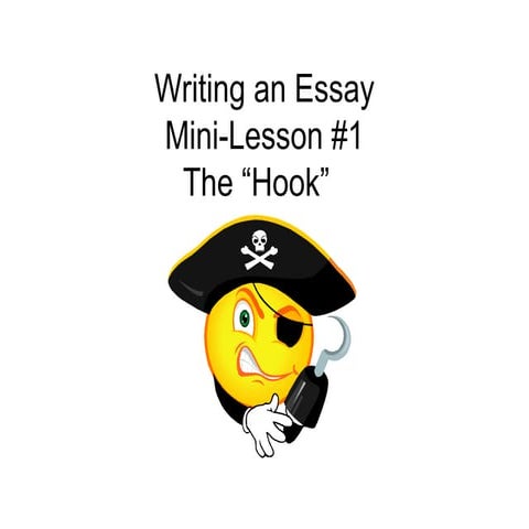 The Hook for the introduction paragraph Mini Lesson Plan | PPT