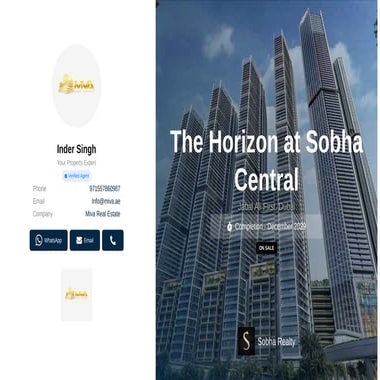 The Horizon at Jebel Ali – Sobha Realty | PDF