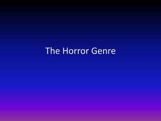 Horror Movie conventions | PPT