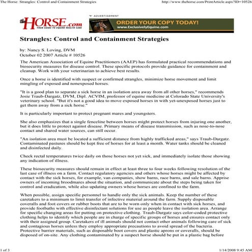 Equine strangles | PPTX