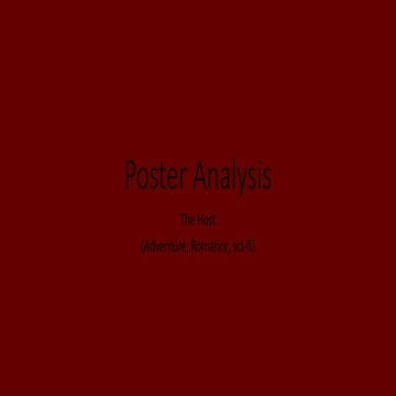The Host Poster Analysis | PPTX