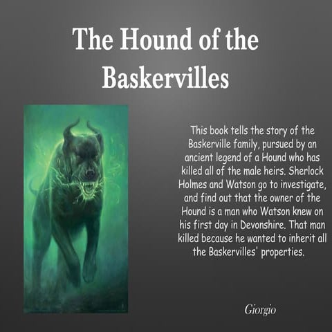 The hound of the baskervilles | PPT | Fiction | Books and Literature
