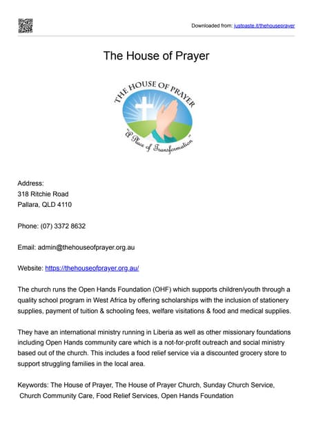 Thehouseofprayer presentations