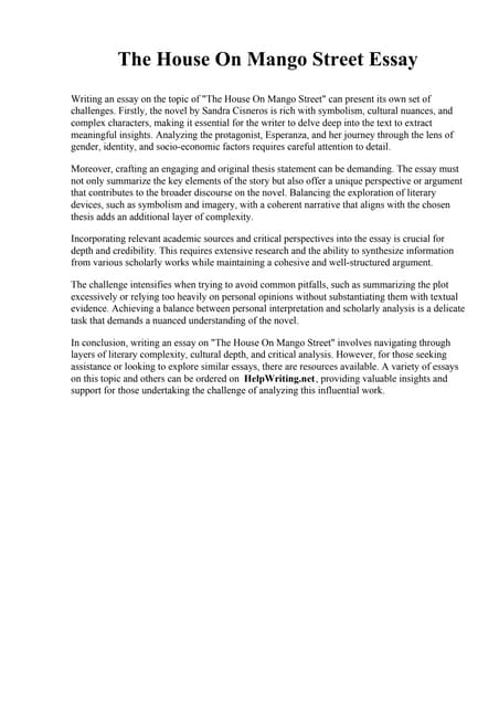 House On Mango Street Essay Topics.pdf