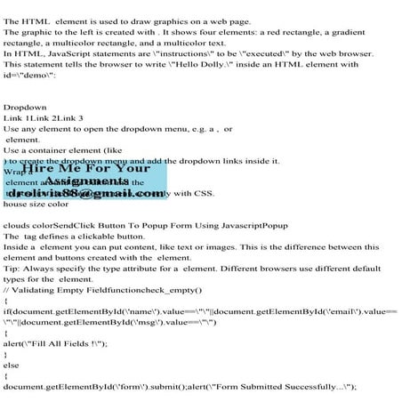 The HTML canvas element is used to draw graphics on a web page.T.pdf