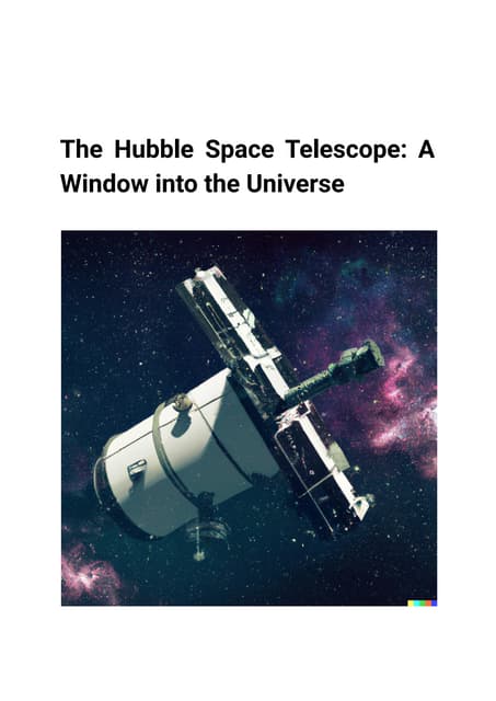 Hubble space telescope | PPT