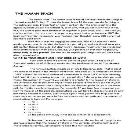 The Human Brain | DOC