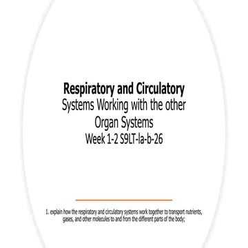 The human breathing and circulatory syst | PPTX