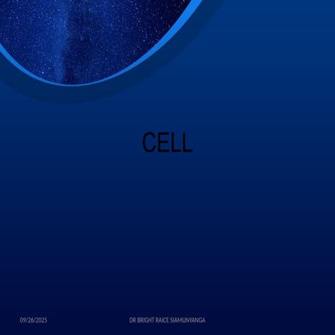 THE HUMAN CELL.Cell structure and function | PPTX