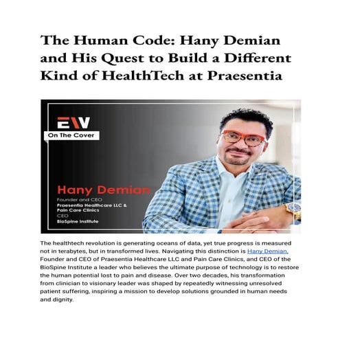 The Human Code_ Hany Demian and His Quest to Build a Different Kind of ...