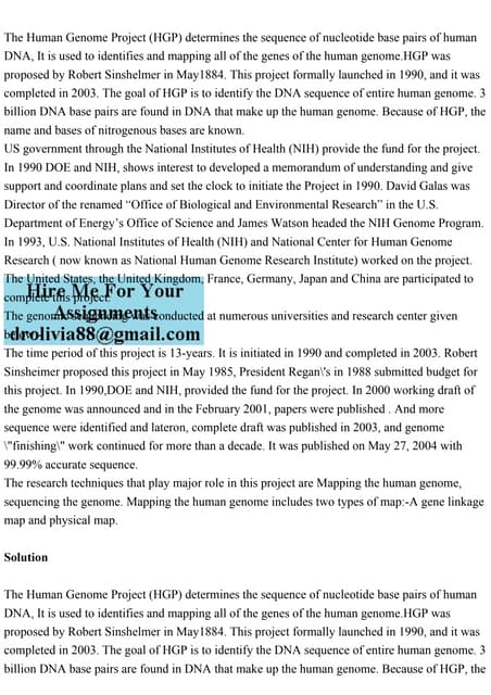 Human genome project | PPTX