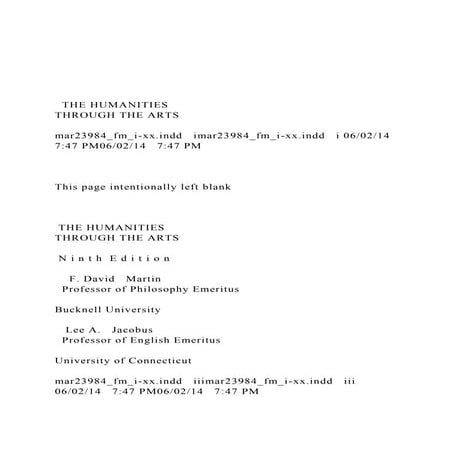 THE HUMANITIES THROUGH THE ARTS mar23984_fm_i-xx.i.docx