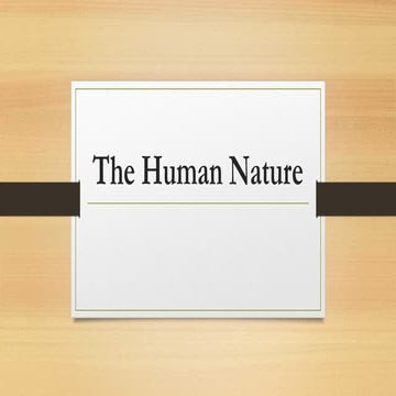 Characteristics of The Human Nature.pptx