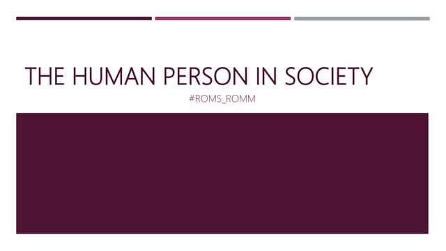 Human Person in the Society | PPTX