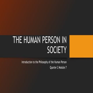 The Human Person in Society | PPTX