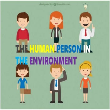 The human person in the environment | PPTX