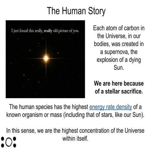 The Human Story (8 slides from the Big Bang to today) | PDF