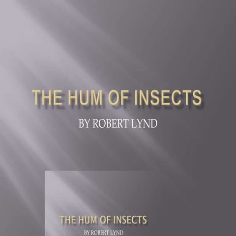The hum of_insects | PPTX