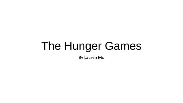 Opening scene of hunger games | PPTX