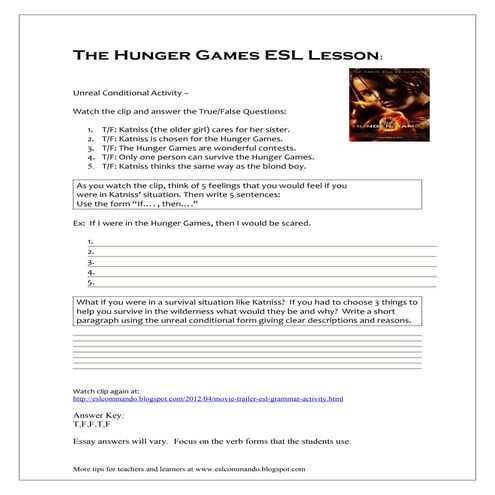The Hunger Games ESL Lesson | DOC