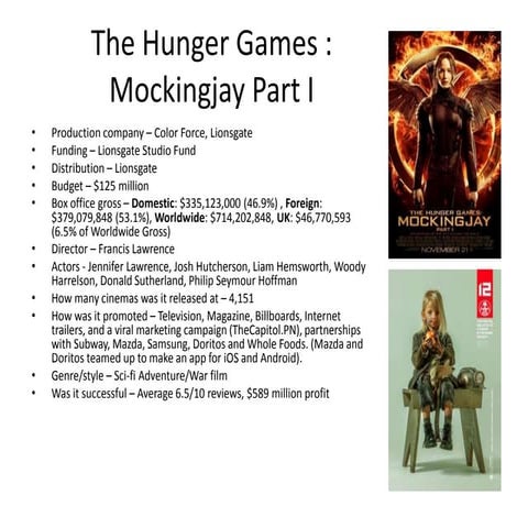 The hunger games mockingjay case study | PPTX