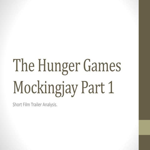 The hunger games mockingjay part 1 | PPTX