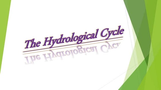 Hydrological cycle and its components | PPTX | Geology | Science