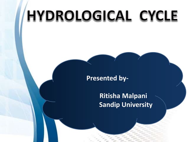 Hydrological cycle powerpoint presentation | PPTX