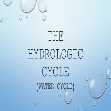 The Water cycle | PPT