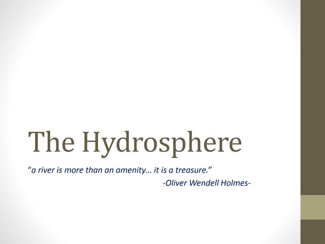 Hydrosphere | PPTX