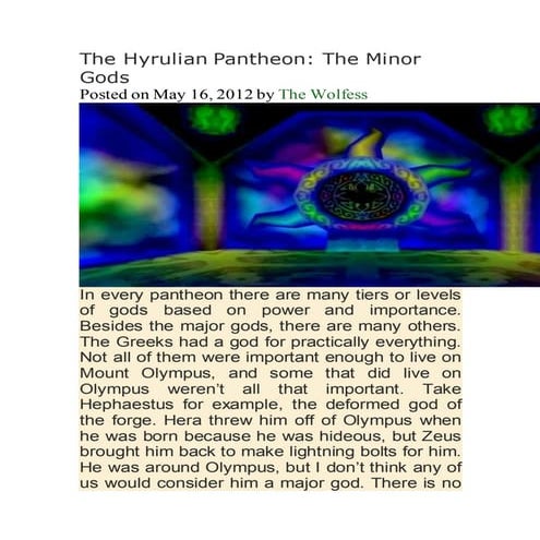 The hyrulian pantheon | DOCX