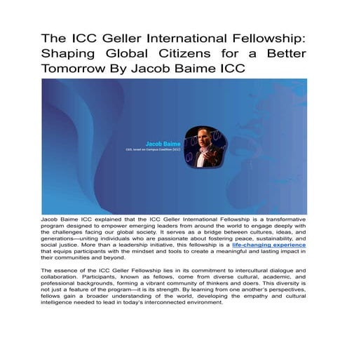 The ICC Geller International Fellowship_ Shaping Global Citizens for a ...