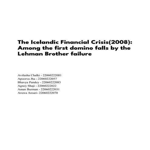 The Icelandic Financial Crisis of 2008.docx