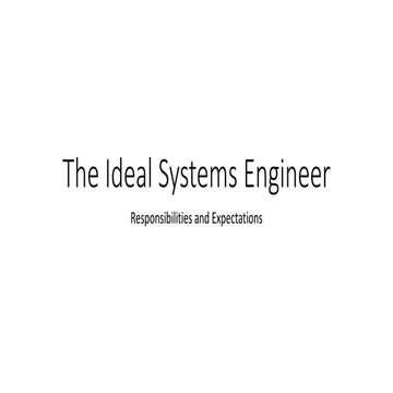 The ideal systems engineer | PPT