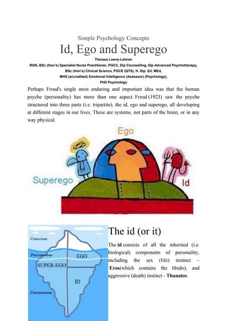 THE ID , EGO and SUPEREGO | PPTX