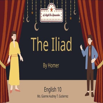 The Story of the Iliad-Greek Mythology-Homer | PPT