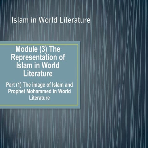 The image of islam and the prophet in world literature | PPTX