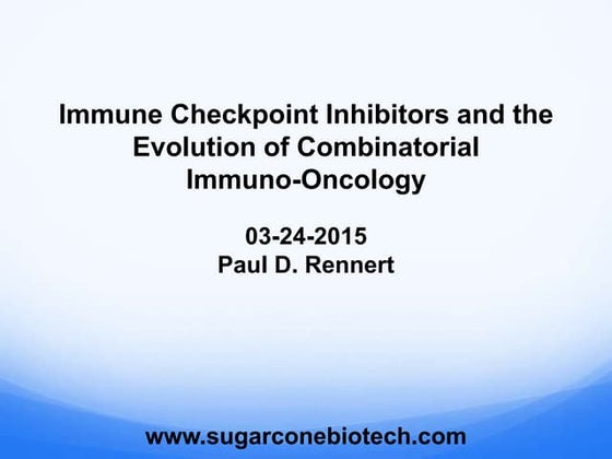 Immunotherapy for cancer | PPT