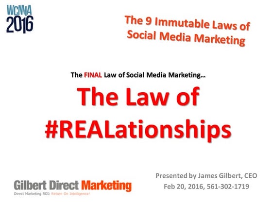 The 9 Immutable Laws of Social Media Marketing | PPT