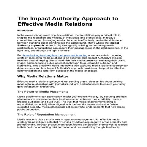 How to Use Media Outreach Methods to Impact Authority.docx