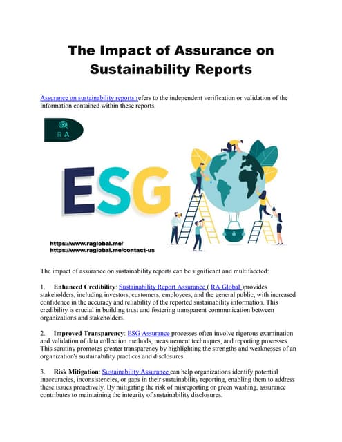 Sustainability Report Assuranc1.pdf | Business Accounting & Finance ...
