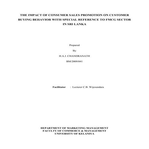 The impact of consumer sales promotion on customer buying behavior with ...