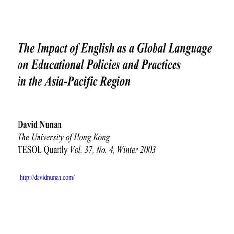 The impact of english as a global language on educational policies and ...