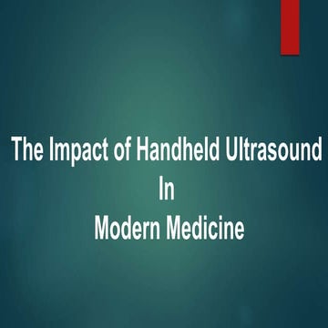 The Impact of Handheld Ultrasound in Modern Medicine. Unique Medi Trade ...