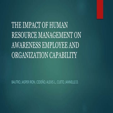 THE IMPACT OF HUMAN RESOURCE MANAGEMENT ON AWARENESS.pptx