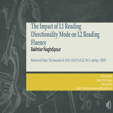 The impact of l1 reading directionality mode on l2 reading fluency audio | PPTX