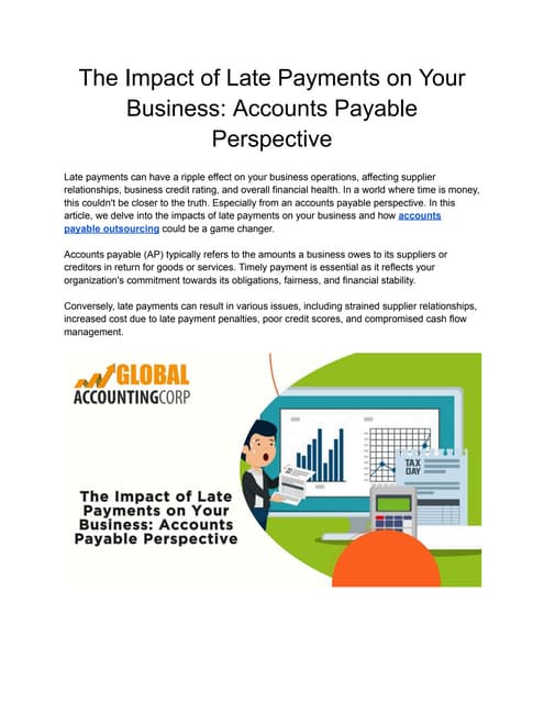 Late Payment: Causes, Effects, and Solutions The Impact of Late Payments on Businesses | PPTX ...