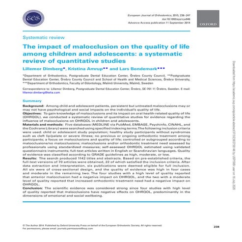 Index of Orthodontic Treatment Need (IOTN) | PPT