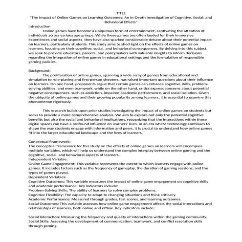 The Impact of Online Games on Learning Outcomes An In-Depth ...