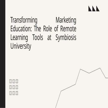 The Impact of Remote Learning Tools on Marketing Education at Symbiosis ...